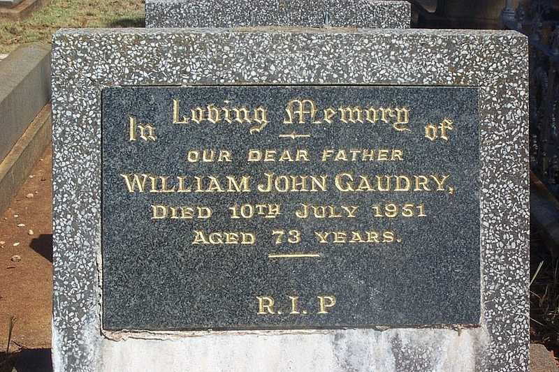 William John Gaudry (1878 – 1951) – Henry Kable – Susannah Holmes