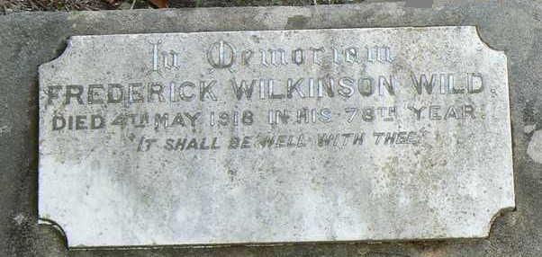 Frederick Wilkinson Wild (1840 – 1918) – Henry Kable – Susannah Holmes